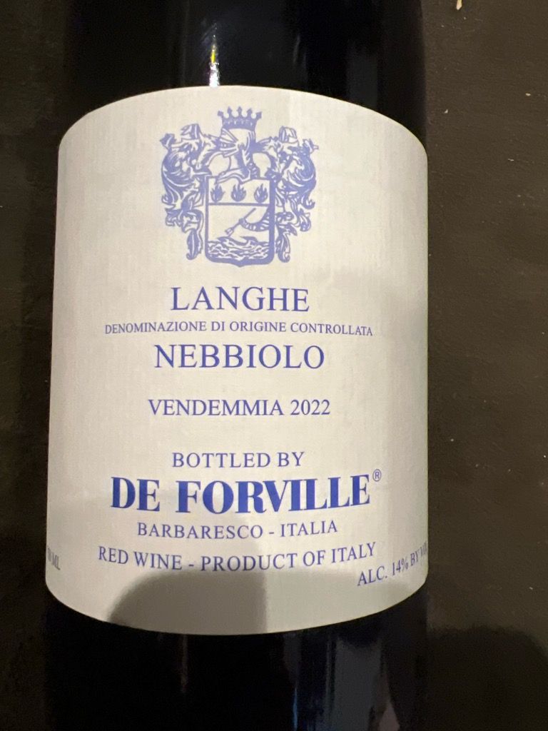 2022 De Forville Langhe Nebbiolo, Italy, Piedmont, Langhe, Langhe DOC ...
