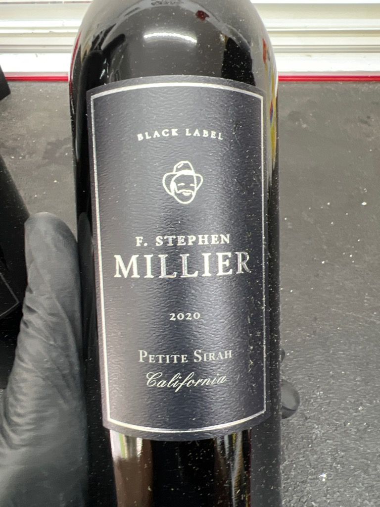 2020 F. Stephen Millier Petite Sirah Black Label, USA, California ...