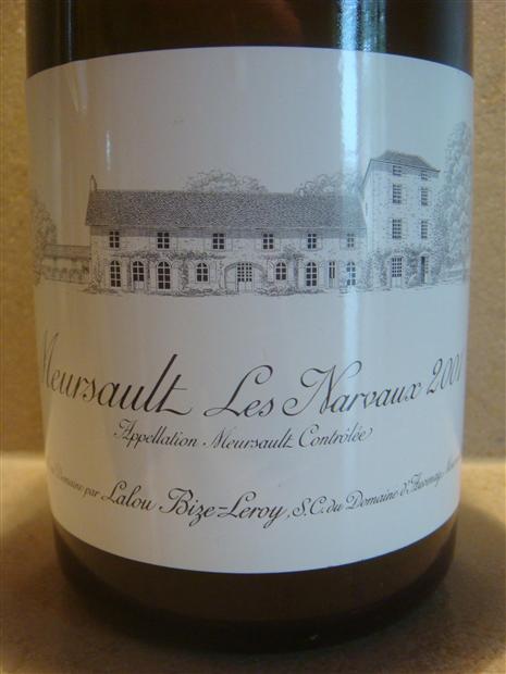 2001 Domaine d'Auvenay (Lalou Bize-Leroy) Meursault Les Narvaux, France ...