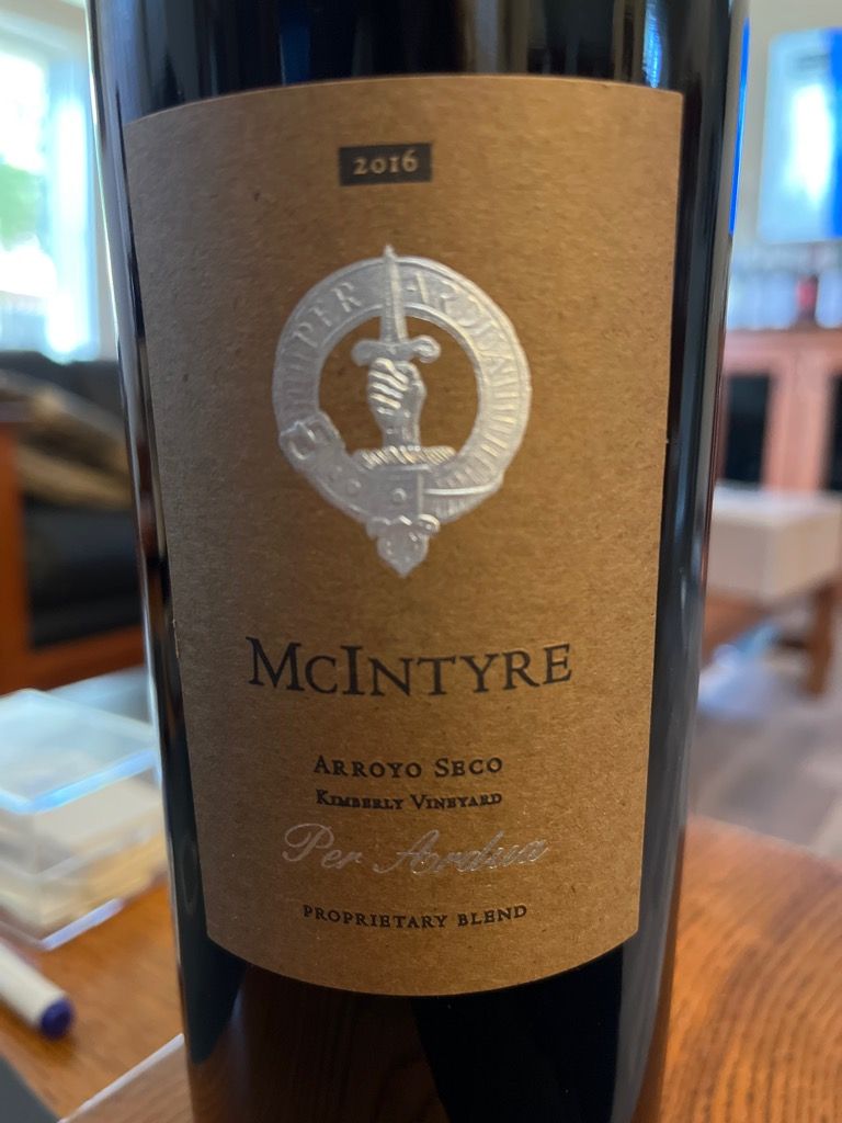2017 McIntyre Vineyards Per Ardua Kimberly Vineyard, USA, California ...