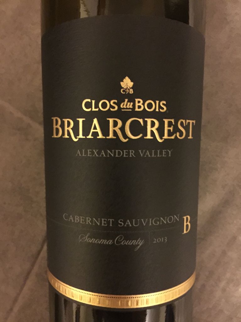 2013 Clos du Bois Cabernet Sauvignon Briarcrest, USA, California ...