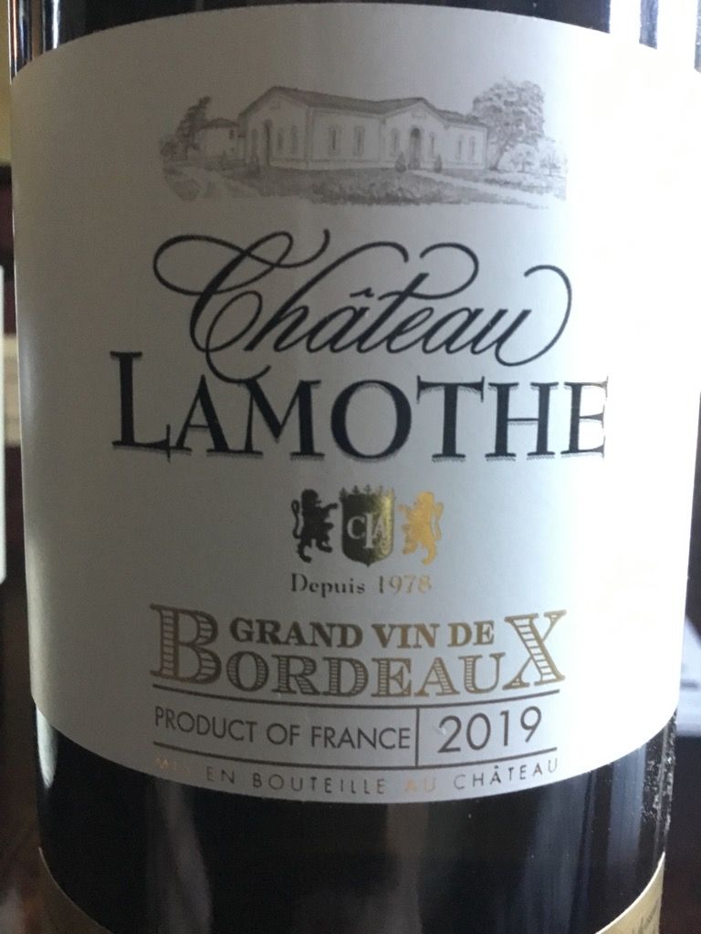 2019 Château Lamothe Bordeaux Blanc, France, Bordeaux - CellarTracker