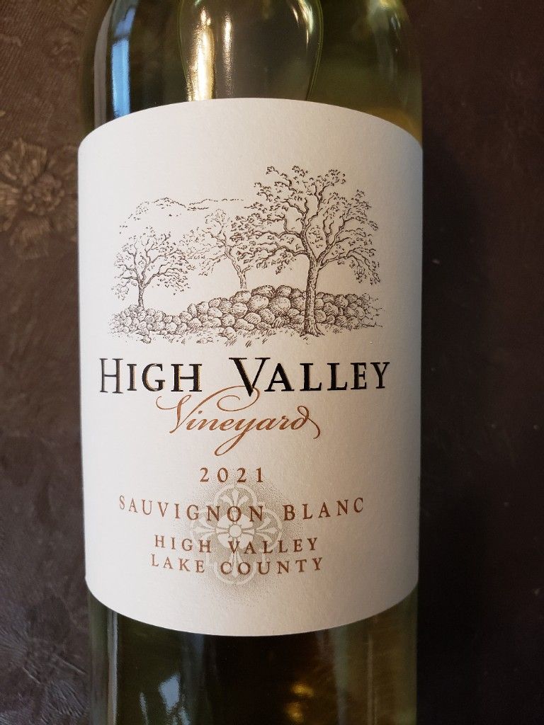 2021 High Valley Vineyard Sauvignon Blanc, USA, California, North Coast ...