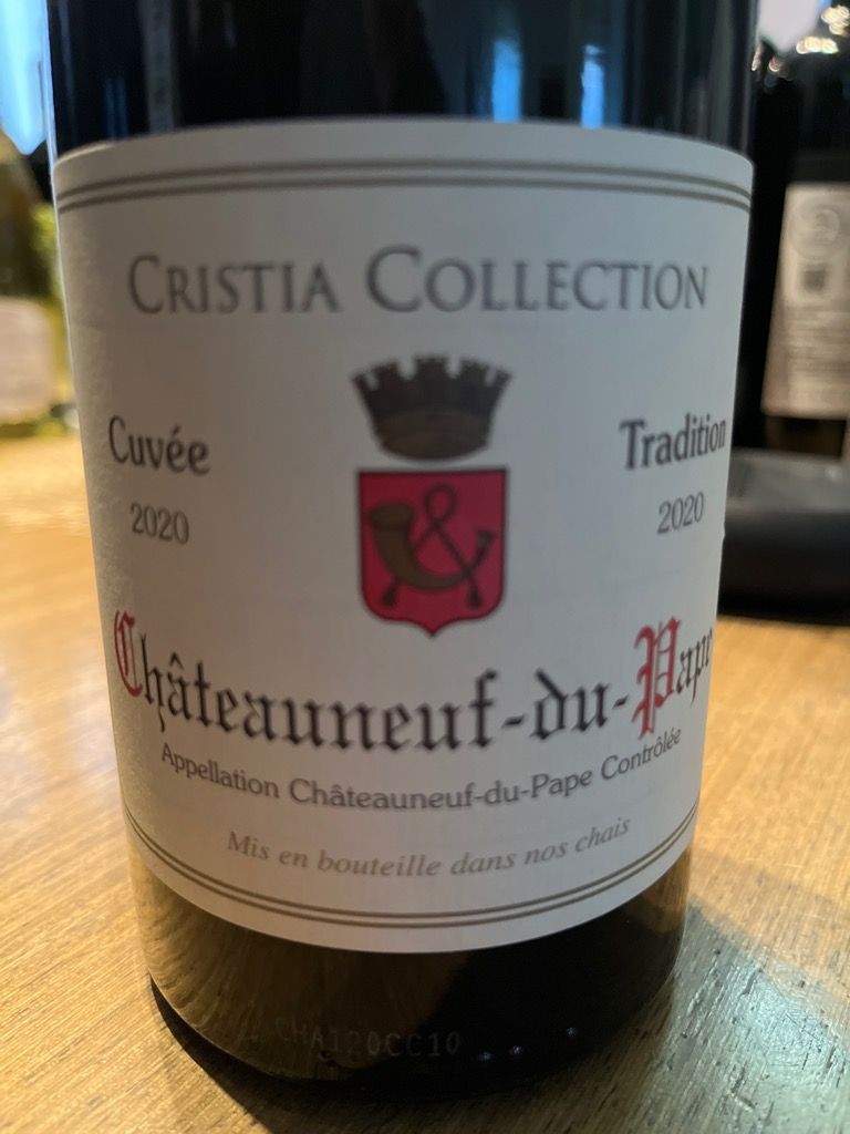 2020 Domaine de Cristia Châteauneuf-du-Pape Cristia Collection Cuvée ...