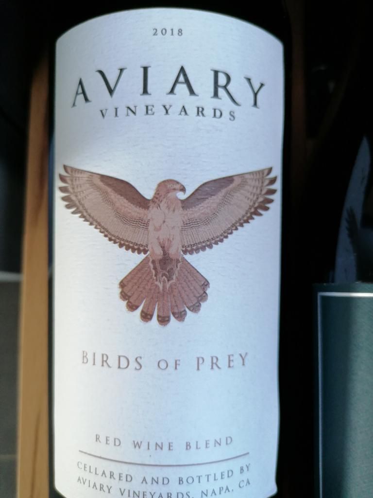 2018 Aviary Vineyards Birds of Prey, USA, California, Napa Valley ...