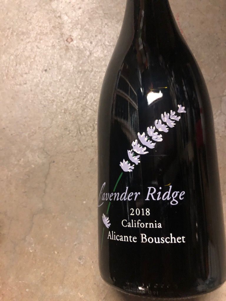 2019 Lavender Ridge Alicante Bouschet, USA, California, Sierra ...
