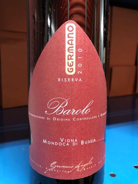 2010 Germano Angelo Barolo Riserva Mondoca di Bussia, Italy, Piedmont ...