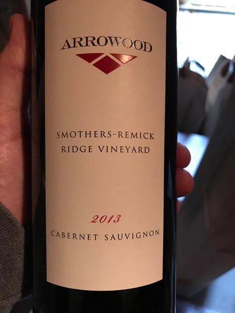 2013 Arrowood Cabernet Sauvignon Smothers-Remick Ridge Vineyards Sonoma ...