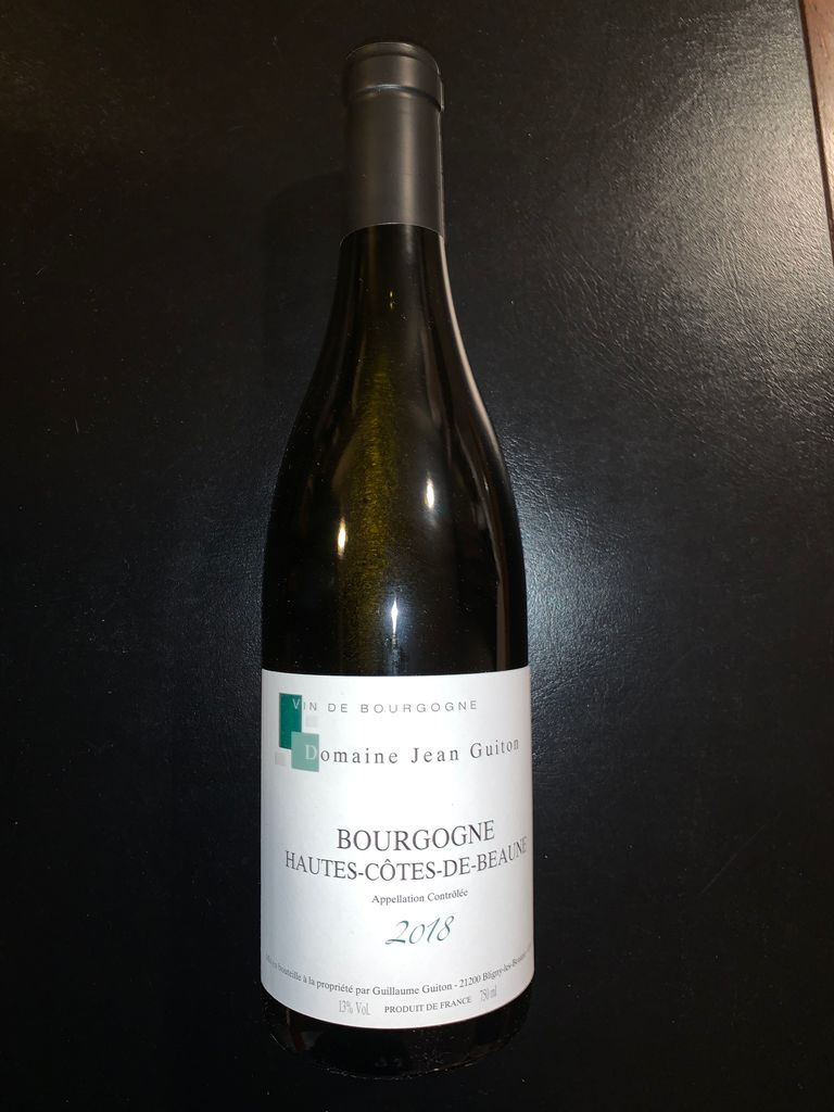 2018 Domaine Jean Guiton Bourgogne Hautes-Côtes de Beaune Hautes-Cotes ...