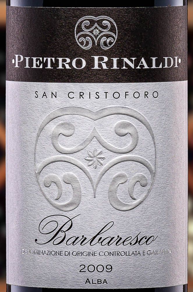 2009 Pietro Rinaldi Barbaresco San Cristoforo, Italy, Piedmont, Langhe ...