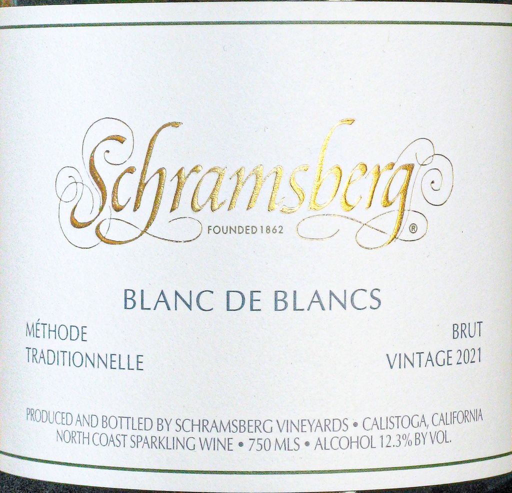 2021 Schramsberg Vineyards Blanc de Blancs, USA, California - CellarTracker