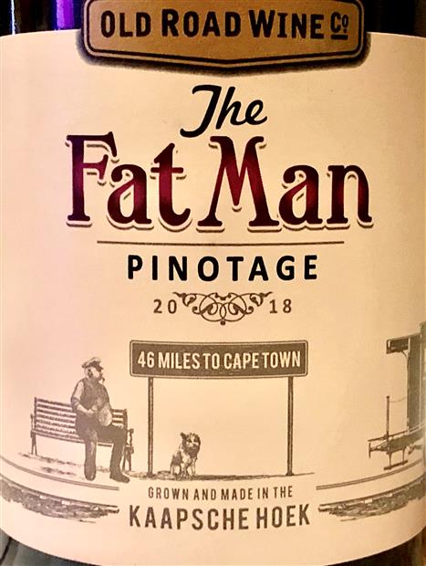 2018 Old Road Wine Co. Pinotage Fat Man Pinotage, South Africa, Coastal ...