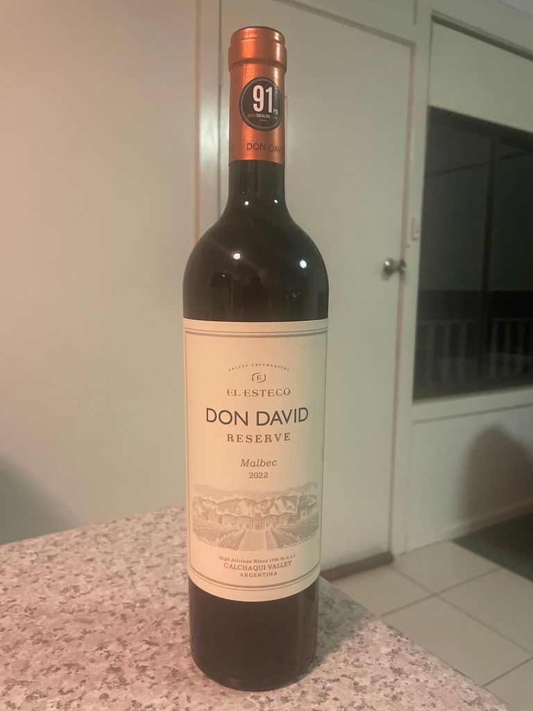 2023 Bodega El Esteco Malbec Don David Reserve, Argentina, Valles ...