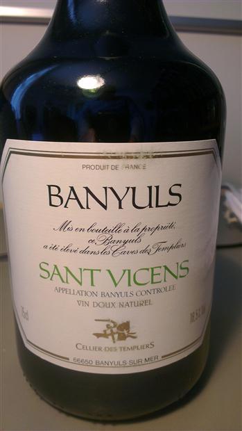 NV Cellier des Templiers Banyuls Banyuls, Sant Vicens, Sec, France ...