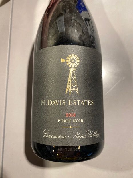 2018 Davis Estates Pinot Noir, USA, California, Napa Valley - CellarTracker