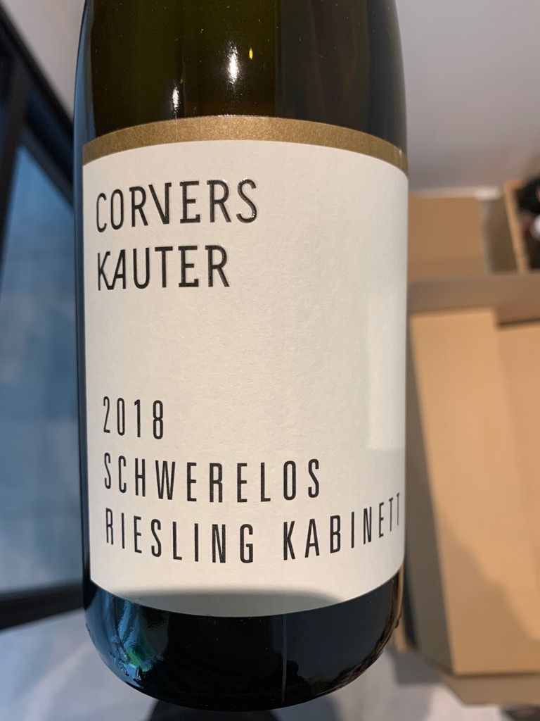 2018 Dr. Corvers-Kauter Riesling Schwerelos Riesling Kabinett, Germany ...