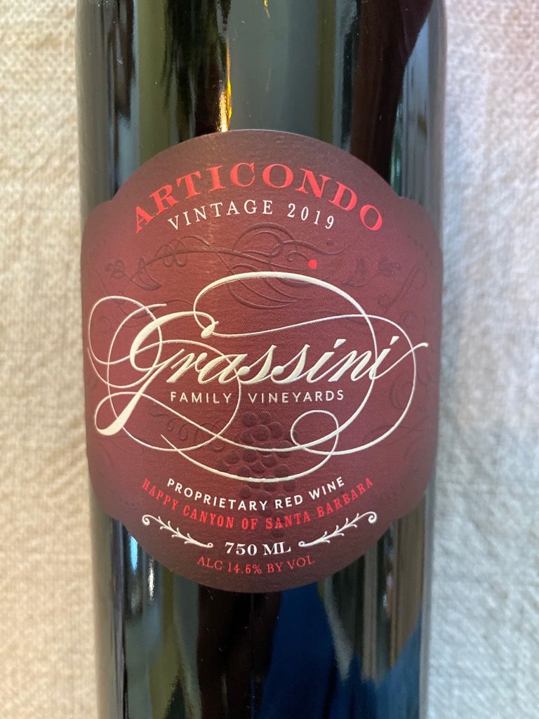 2019 Grassini Family Vineyards Articondo, USA, California, Central ...