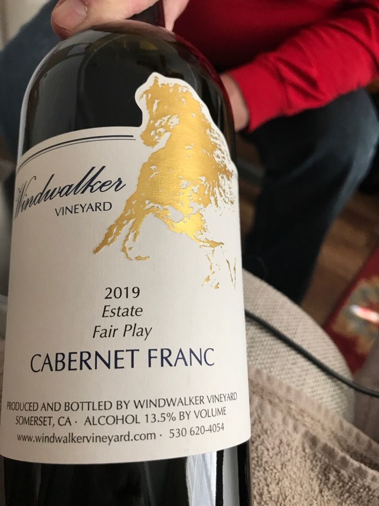 2019 Windwalker Vineyard Cabernet Franc, USA, California, Sierra ...