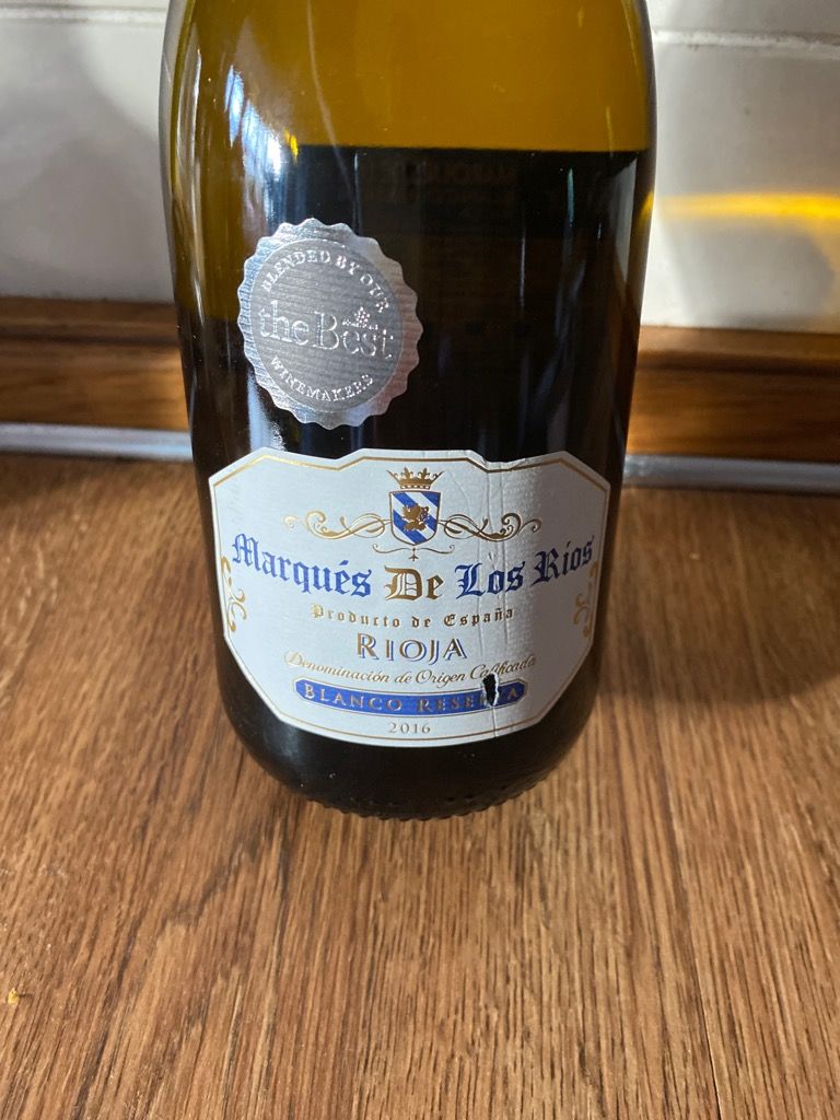 2016 Marqués Los Rios Rioja Blanco Reserva, Spain, La Rioja, Rioja ...