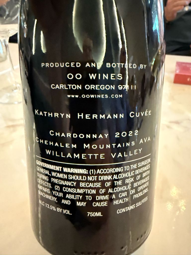 2022 00 Wines Chardonnay Kathryn Hermann Cuvee, USA, Oregon, Willamette ...