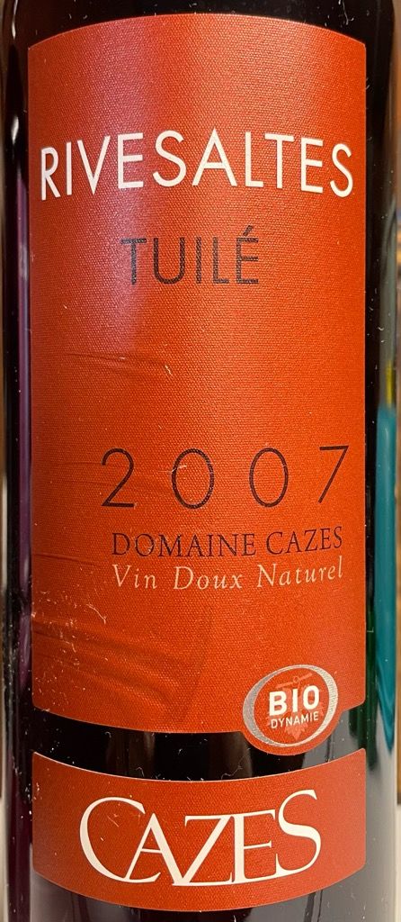 2013 Domaine Cazes Rivesaltes Tuilé, France, Languedoc Roussillon ...
