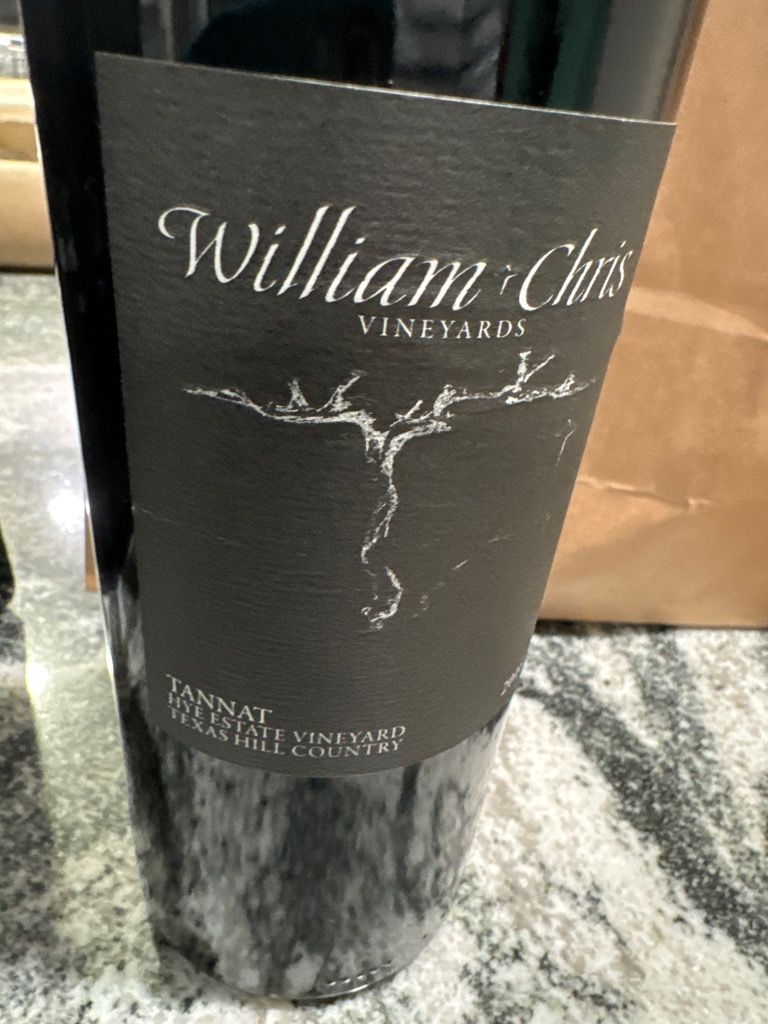 2016 William Chris Vineyards Tannat Lahey Vineyards, USA, Texas, Texas ...