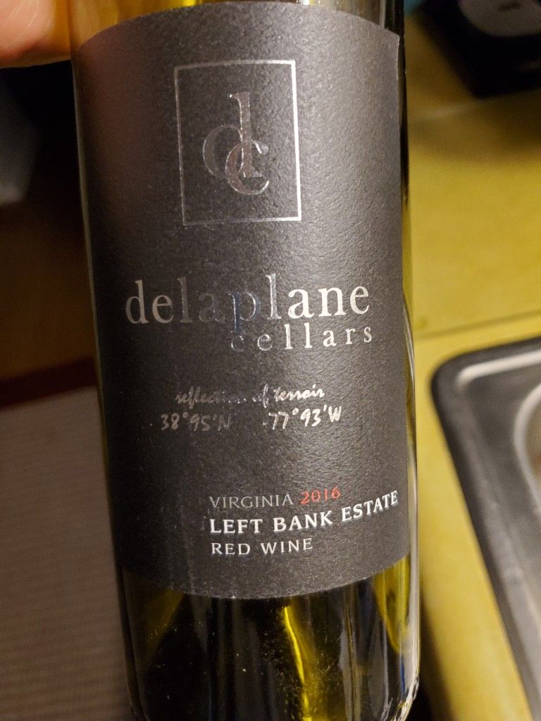 2017 Delaplane Cellars Estate Left Bank, USA, Virginia, Northern ...