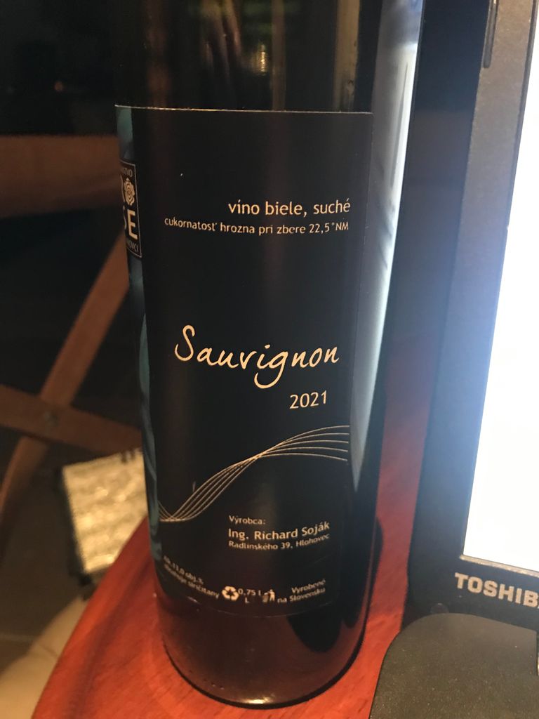 2021 Richard Sojak Sauvignon Blanc, Slovakia, Malokarpatská - CellarTracker
