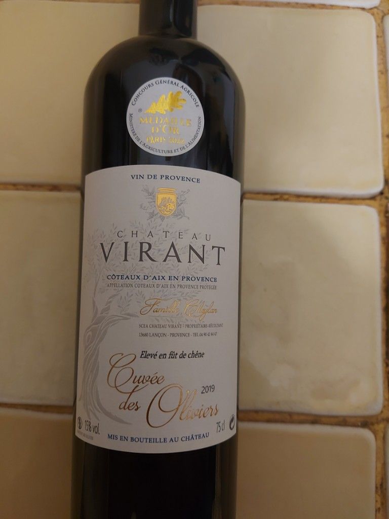 2020 Château Virant Coteaux d'Aix-en-Provence Cuvée des Oliviers ...