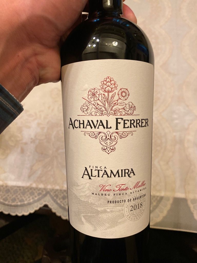 2018 Achával-Ferrer Malbec Finca Altamira, Argentina, Mendoza, Valle de ...