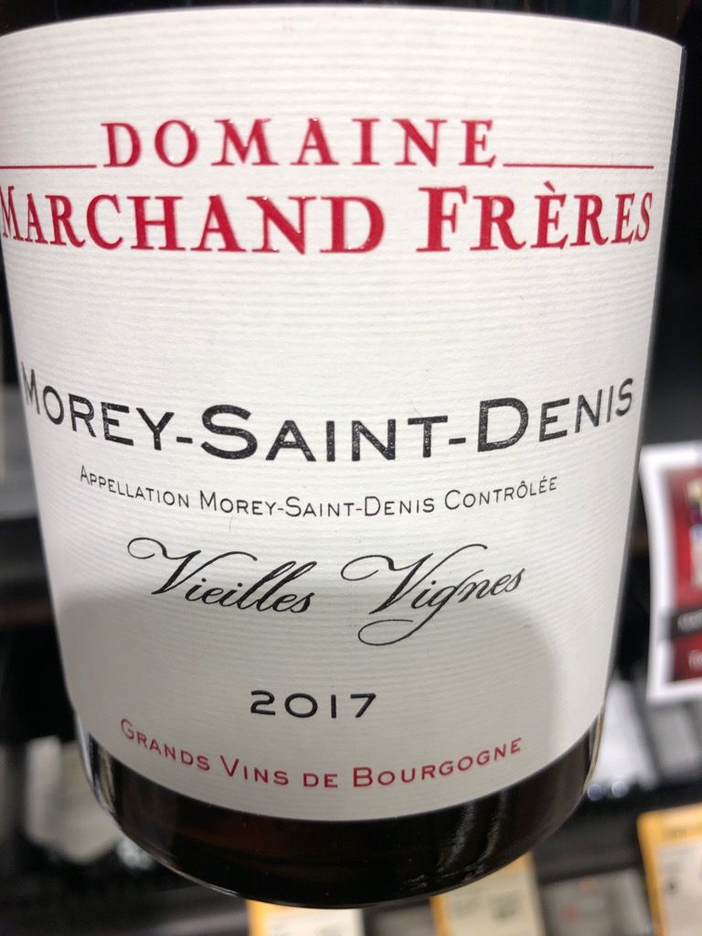 2015 Domaine Marchand Freres Morey St. Denis Vieilles Vignes, France ...