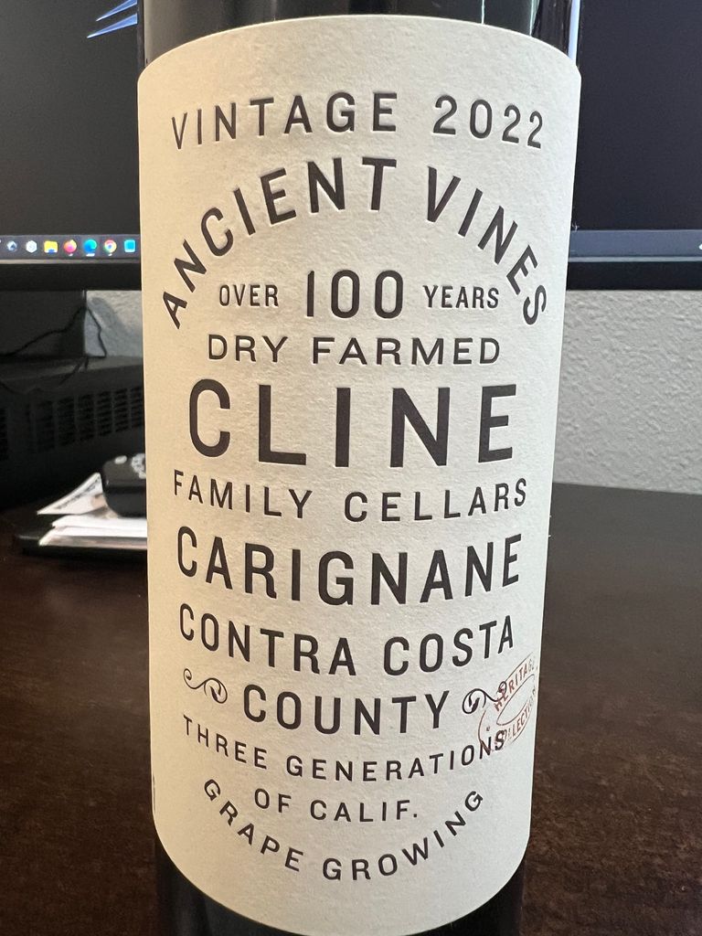 2022 Cline Cellars Carignane Ancient Vines, USA, California, San ...
