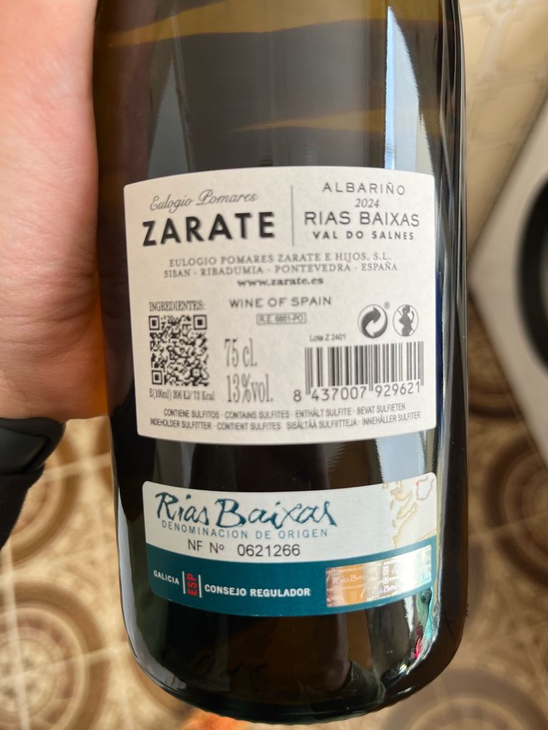 2024 Zarate Albariño Rías Baixas Val do Salnés, Spain, Galicia, Rías ...