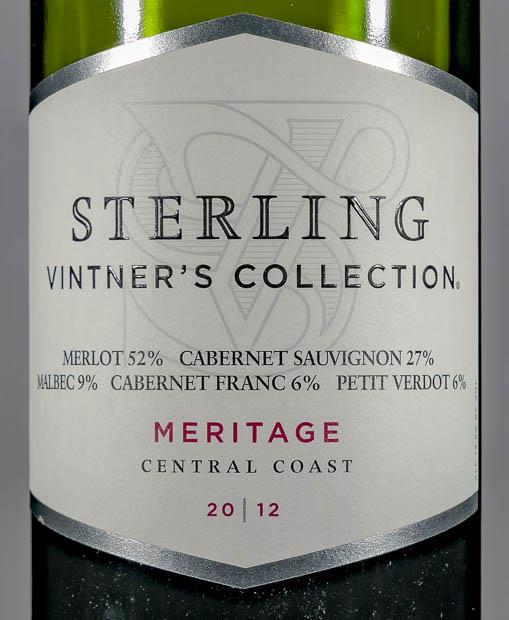 2012 Sterling Vineyards Vintner's Collection Meritage, USA, California ...