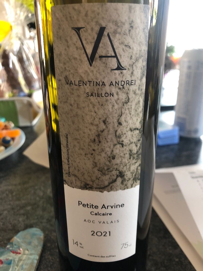 2021 Valentina Andrei Petite Arvine Calcaire Martigny, le Salo ...