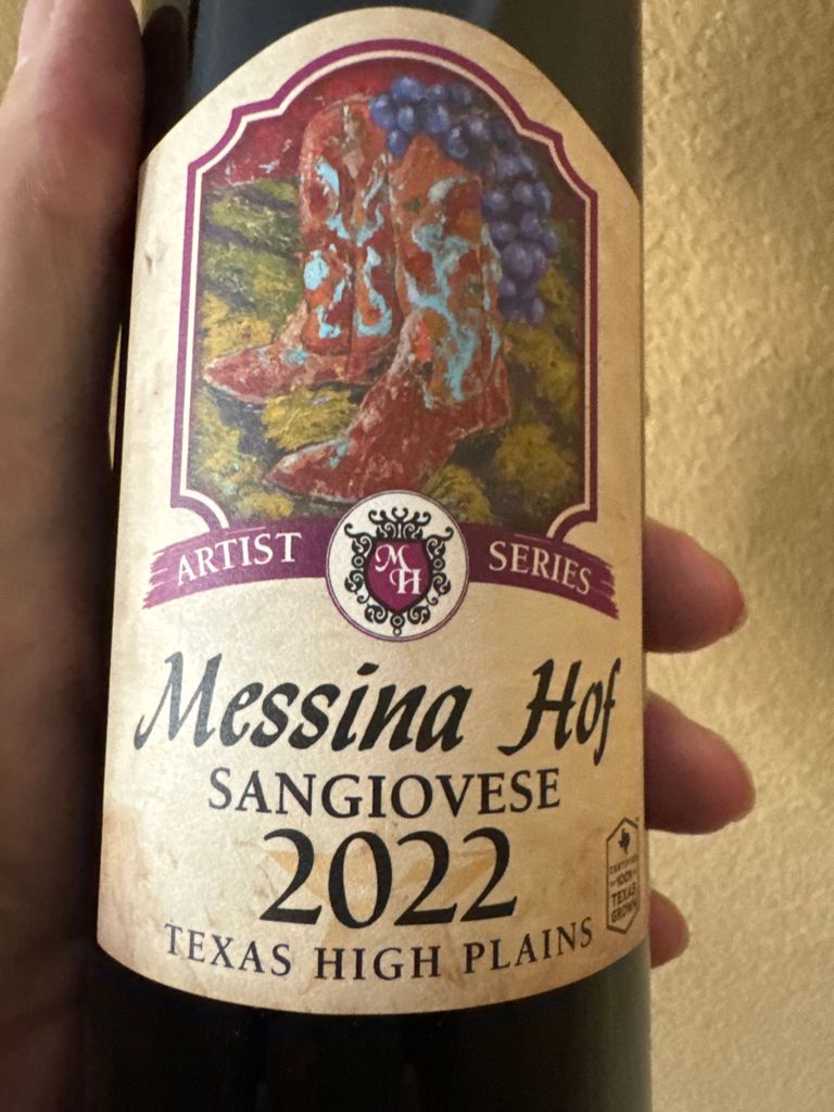 2022 Messina Hof Sangiovese, USA, Texas, Texas Hill Country - CellarTracker