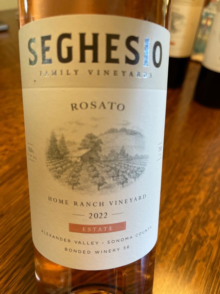 2022 Seghesio Family Vineyards Rosato Home Ranch, USA, California ...