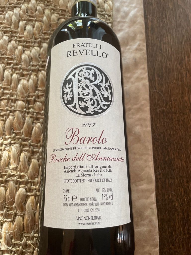 2017 Fratelli Revello Barolo Rocche dell'Annunziata, Italy, Piedmont ...