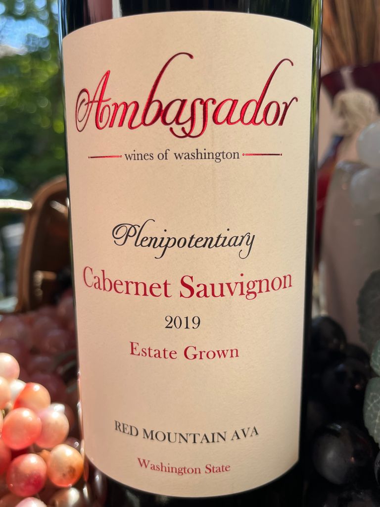 2019 Ambassador Wines Cabernet Sauvignon Plenipotentiary, USA ...