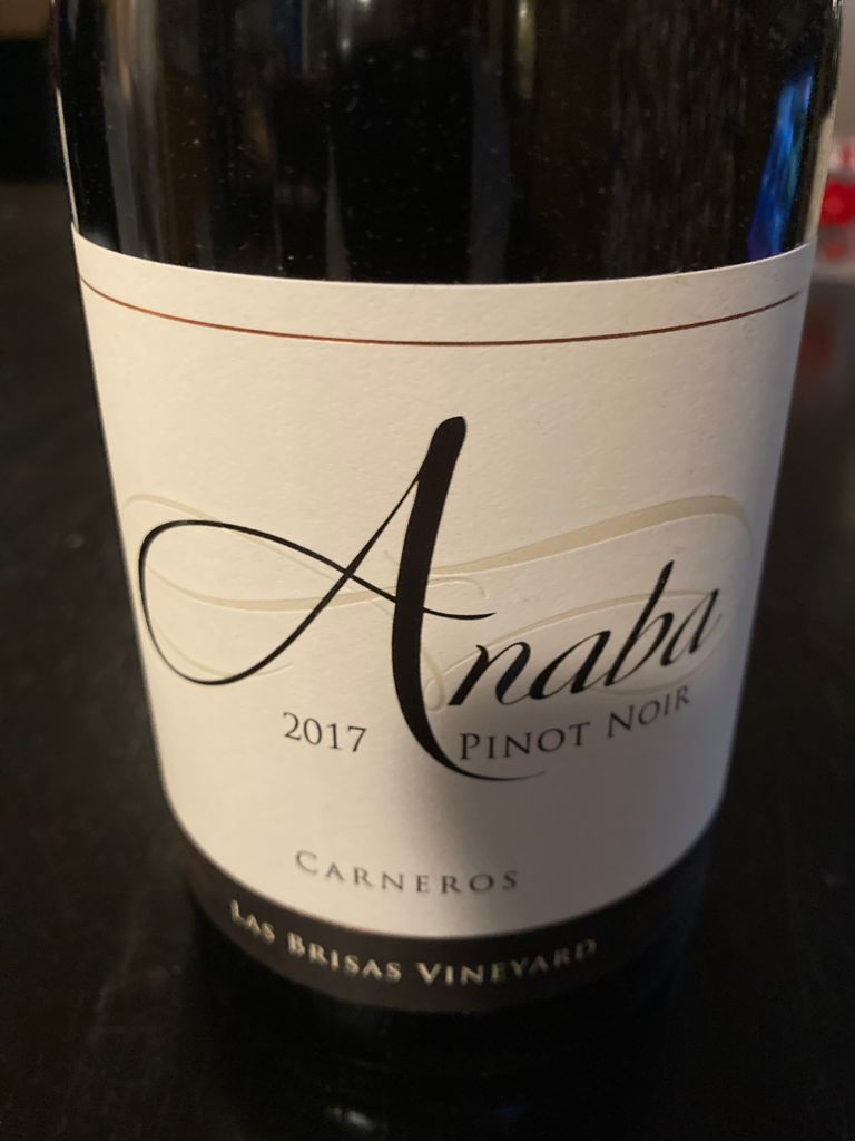 2017 Anaba Pinot Noir Las Brisas Vineyard, USA, California, Napa ...