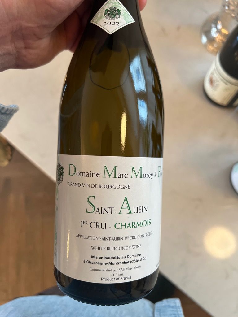 2022 Domaine Marc Morey & Fils Saint-Aubin 1er Cru Le Charmois Blanc ...