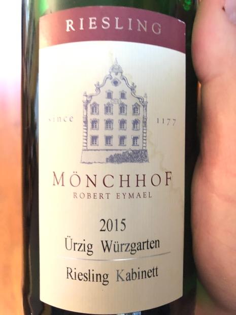 2015 Mönchhof Robert Eymael Ürziger Würzgarten Riesling Kabinett ...