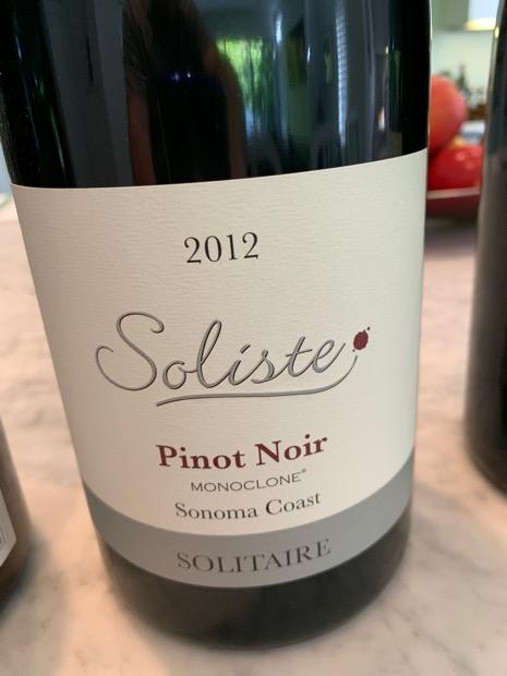 2012 Soliste Cellars Pinot Noir Solitaire, USA, California, Sonoma ...