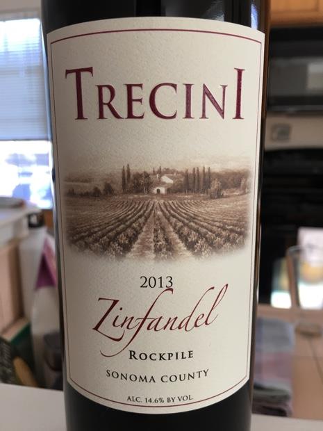 2013 Trecini Cellars Zinfandel, USA, California, Sonoma County ...