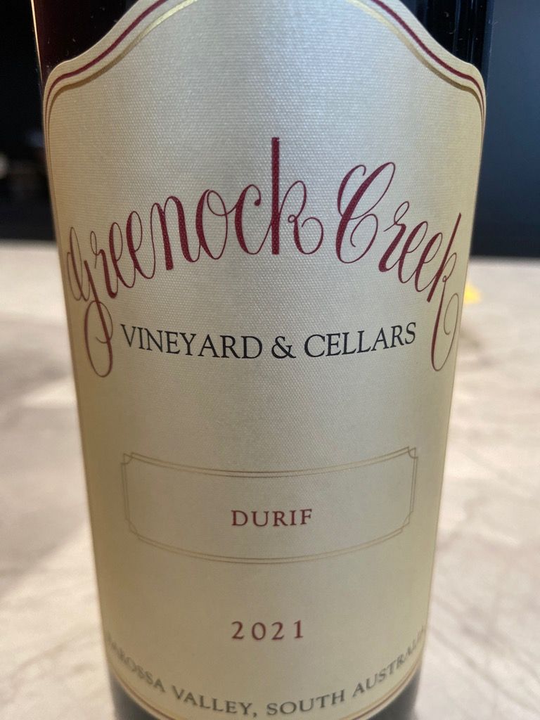 2021 Greenock Creek Durif, Australia, South Australia, Barossa, Barossa ...