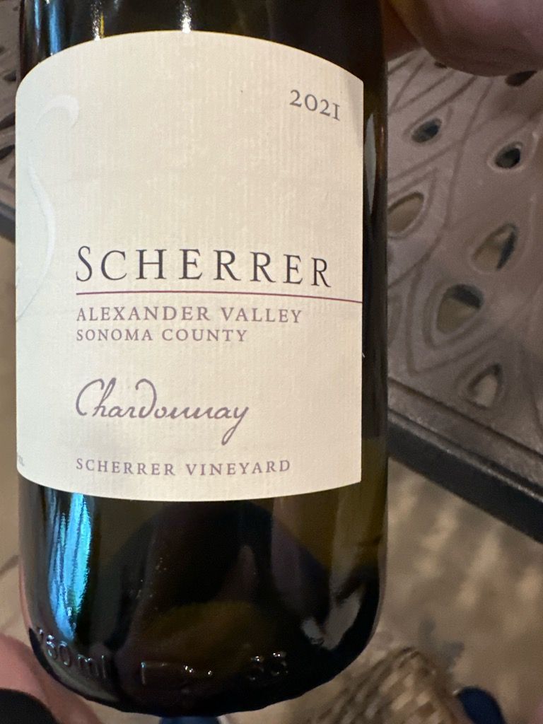 2022 Scherrer Winery Chardonnay Scherrer Vineyard, USA, California ...