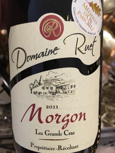 2011 Domaine Ruet Morgon Les Grands Cras, France, Burgundy, Beaujolais ...