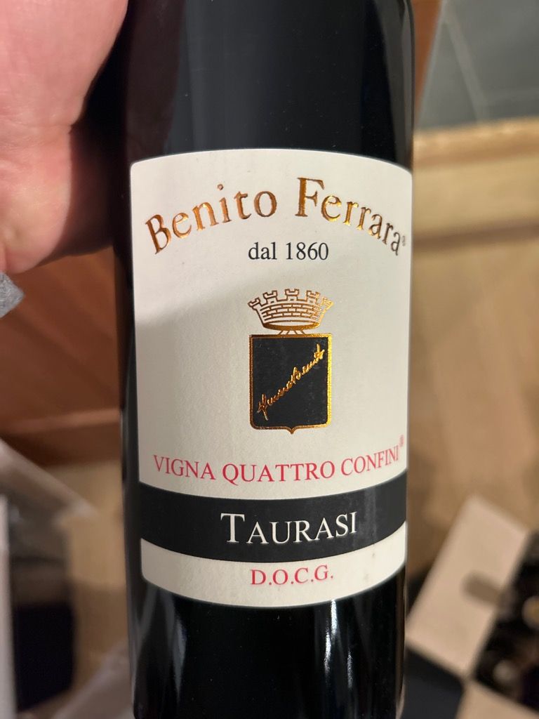 2020 Benito Ferrara Taurasi Vigna Quattro Confini, Italy, Campania ...