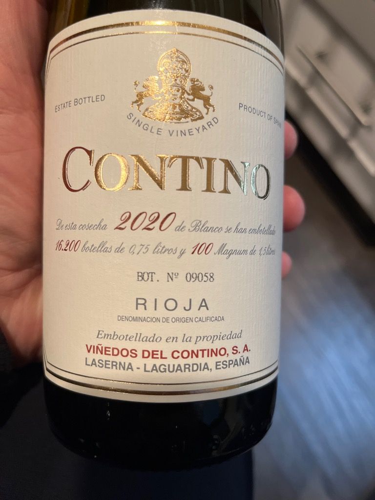2020 Bodegas y Viñedos del Contino Rioja Laserna Blanco, Spain, La ...