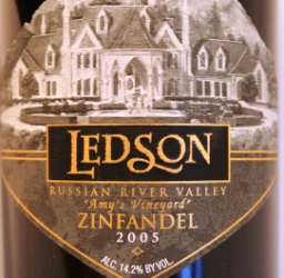 2005 Ledson Zinfandel Amy's, USA, California, Sonoma County, Russian ...